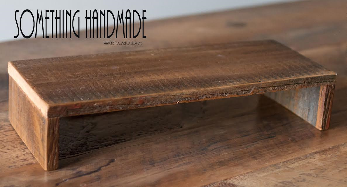 barn wood tv stand-tv riser -monitor stand-monitor riser reclaimed bar ...